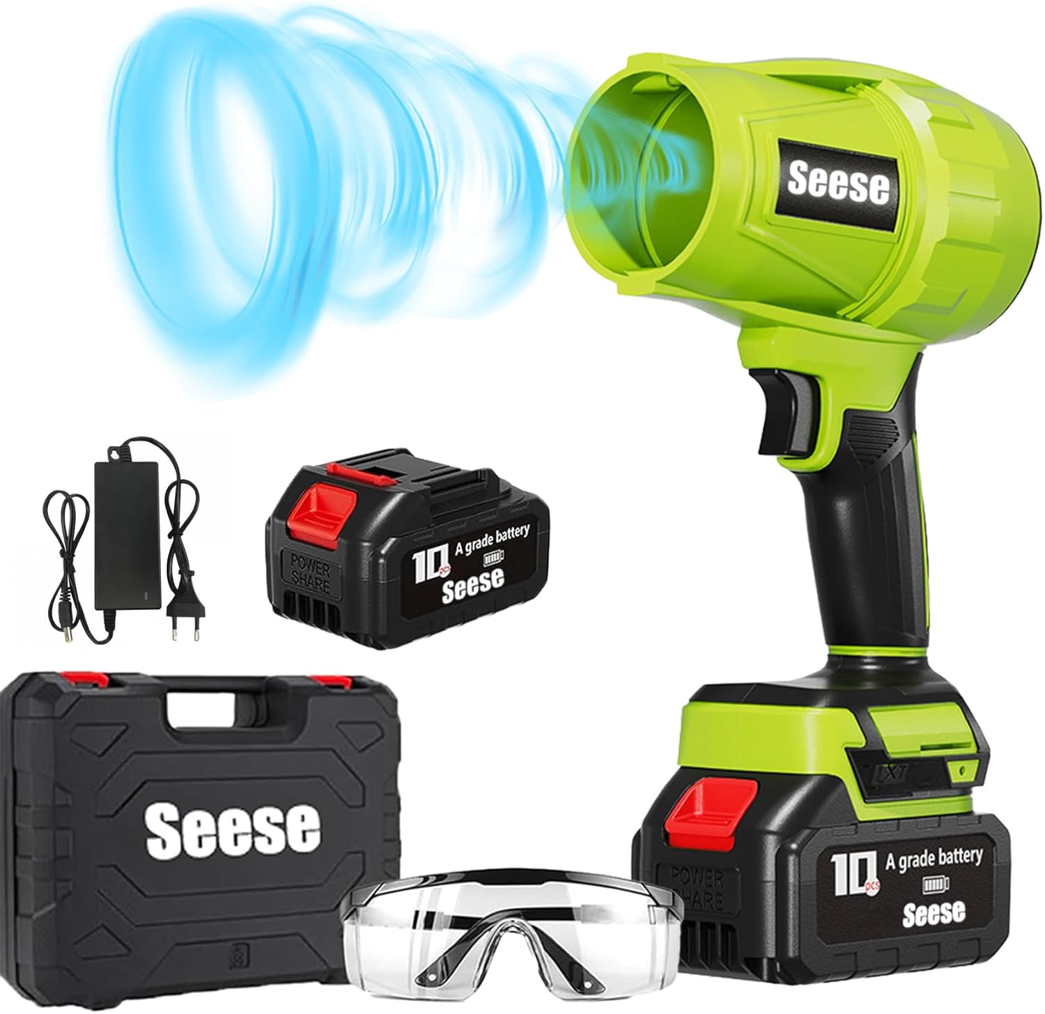 Amazon.com: Seese Pro Blower,Seese Turbo Jet Blower 1000g,Cordless Leaf ...
