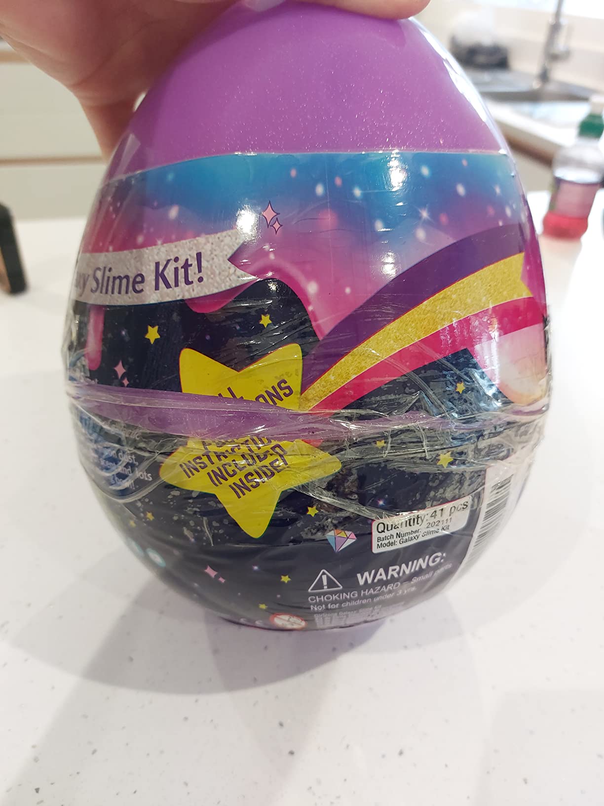 GirlZone Egg Surprise Galaxy Slime Kit, 41-Piece Galactic Slime Kit to ...