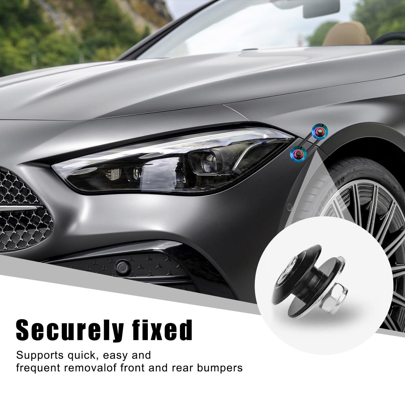 Snapklik.com : KVAEY Bumper Quick Release, JDM Front Rear Bumper Fasteners