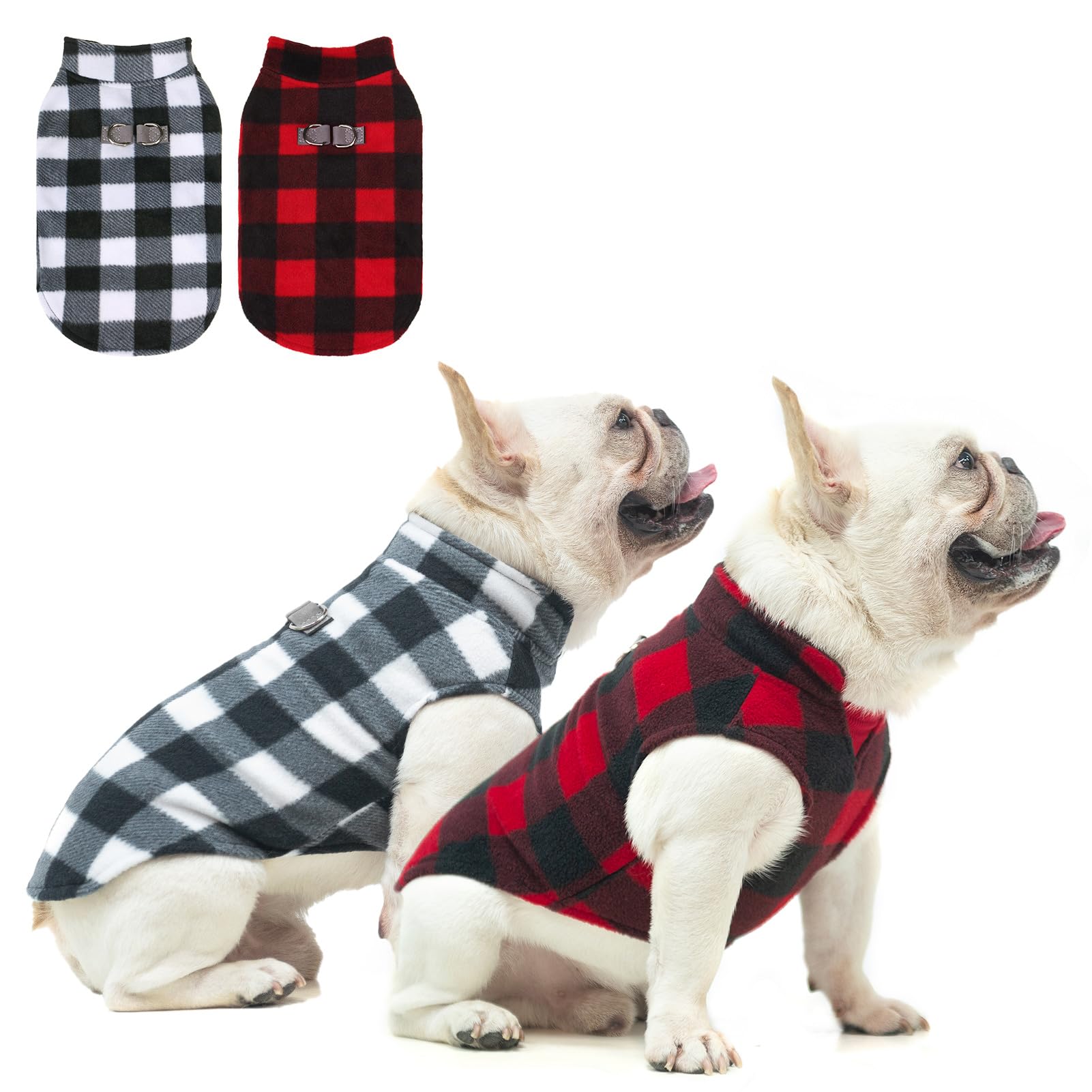 Amazon.com : BEAUTYZOO Fleece Dog Sweater Vest 2 Pack, Dog Sweaters for ...