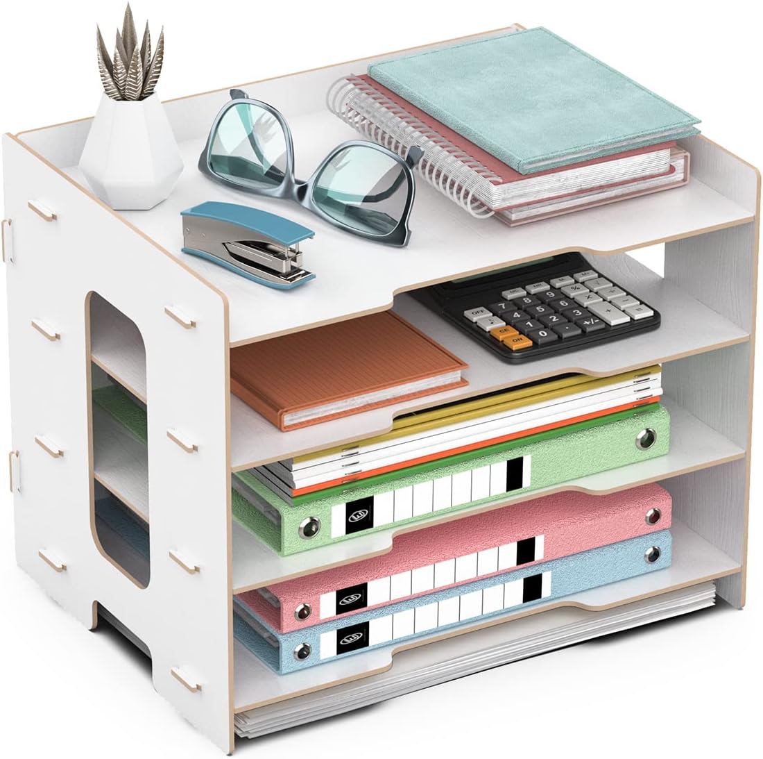 JEBELE Office Desk Organiser, 5 Tiers A4 File File Organiser Magazine ...