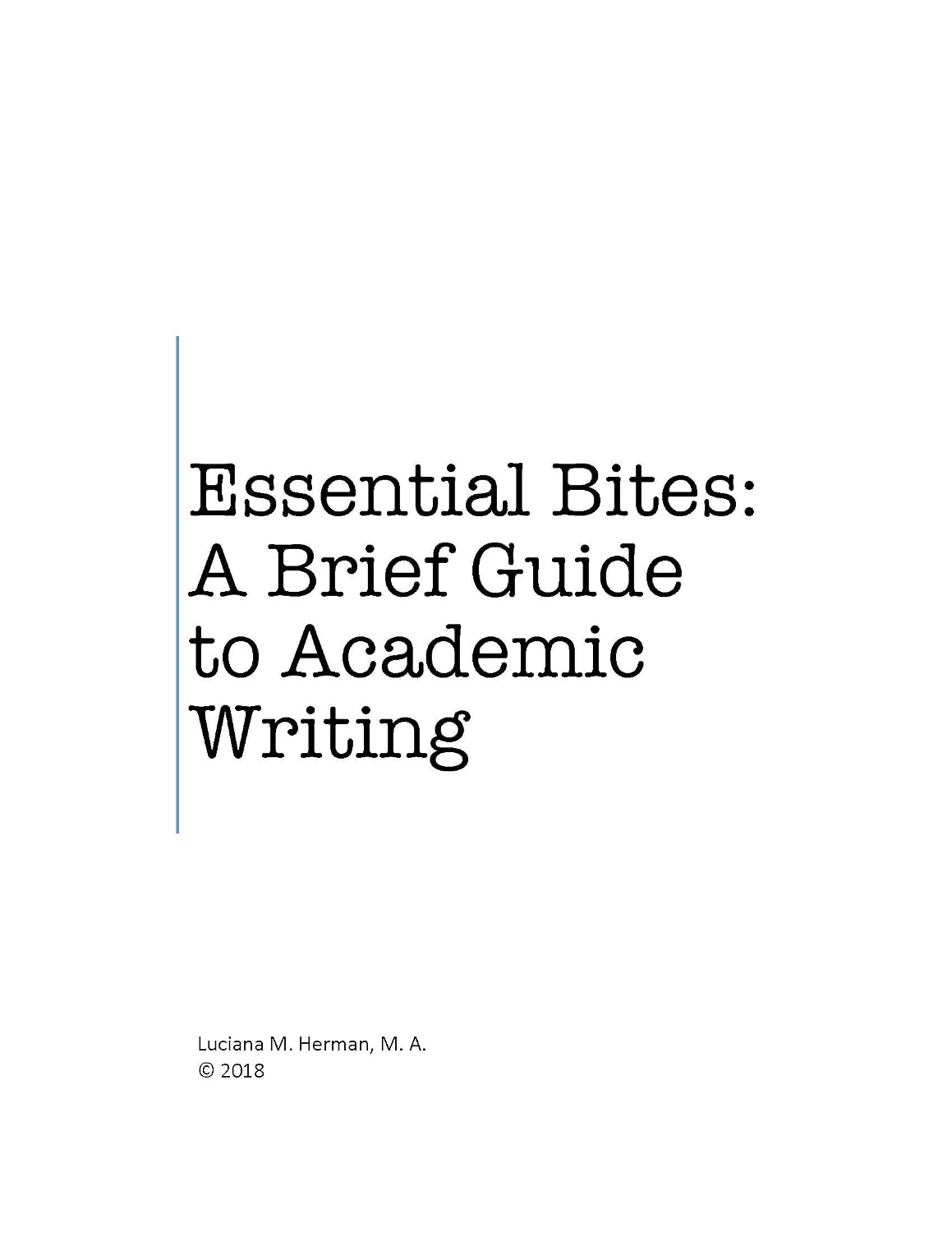 Amazon.com: Essential Bites: A Brief Guide To Academic Writing eBook ...
