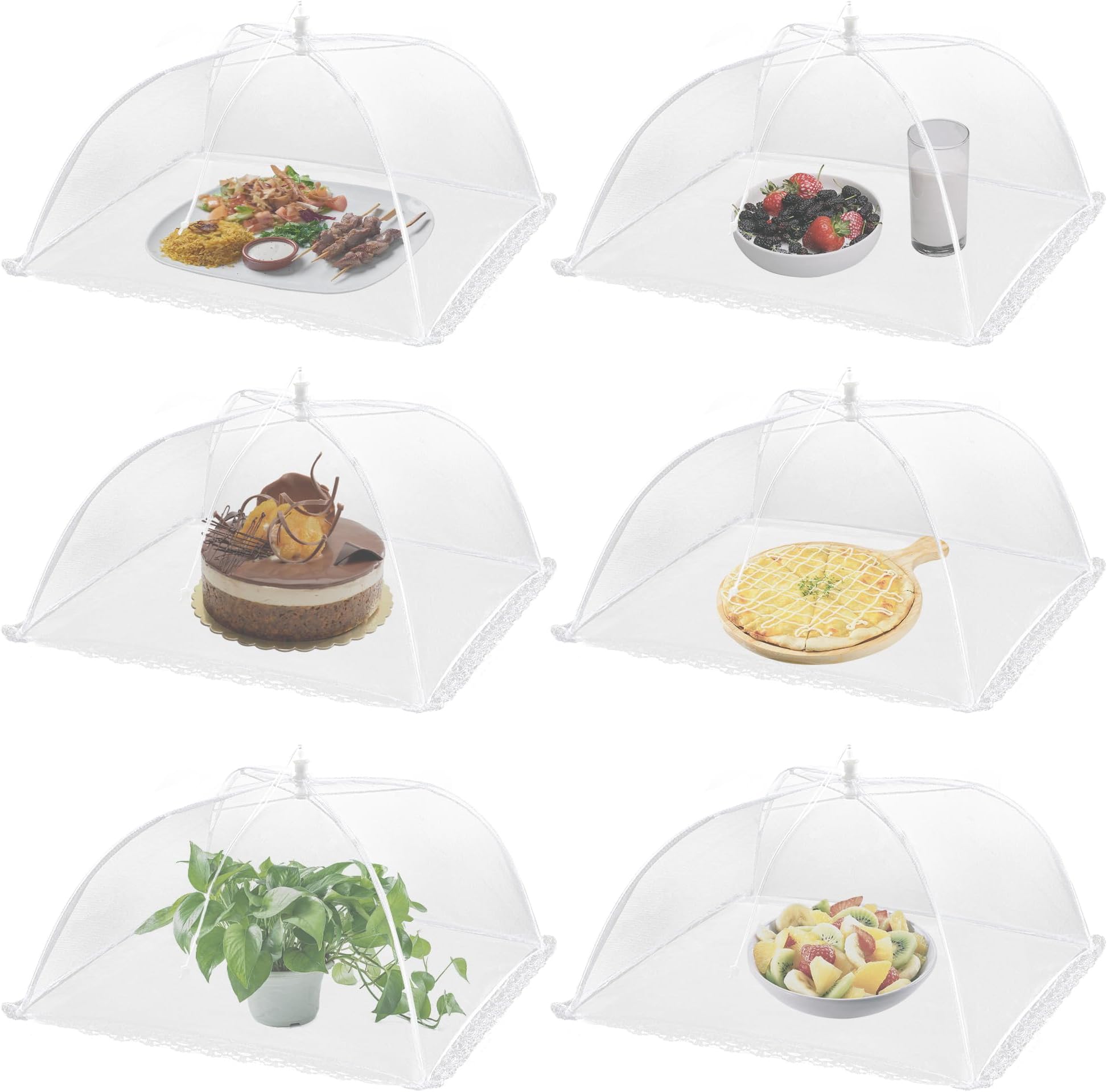 Amazon.com | NEPAK 3 Large and Tall Food Covers, 17"x17" Food Tents ...