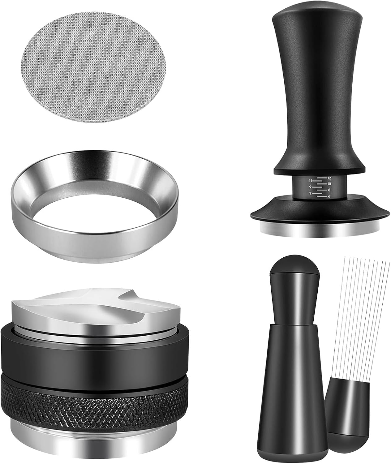 51mm Espresso Accessories Kit,Spring Loaded Calibrated Espresso Tamper ...