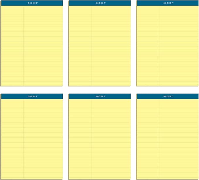 Amazon.com : Tops Docket Writing Pads with 100 Sheets, Extra-Strong ...
