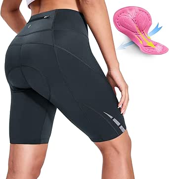 Amazon.com: Nepest Womens Cycling Shorts 4D Padded Bike Road Biking Biker Padding Bicycle Shorts ...