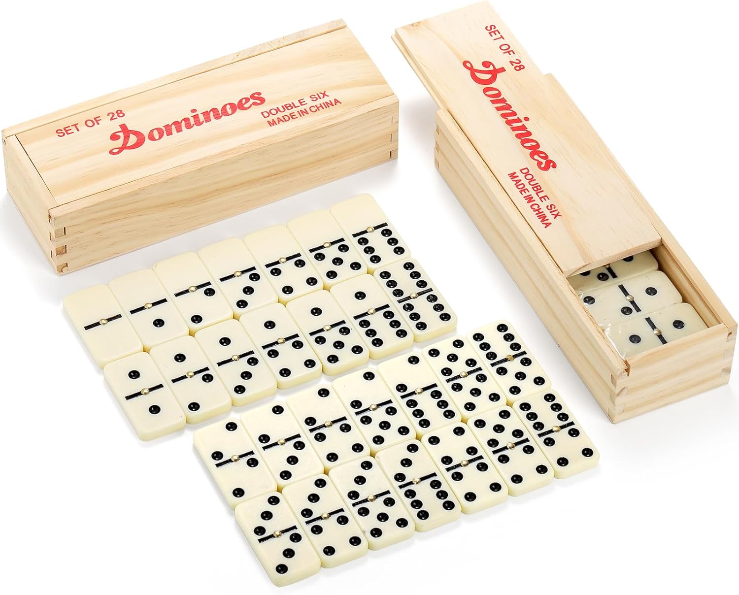 Amazon.com: Noamus 56 PCS Dominoes Set for Adult, Professional Domino ...