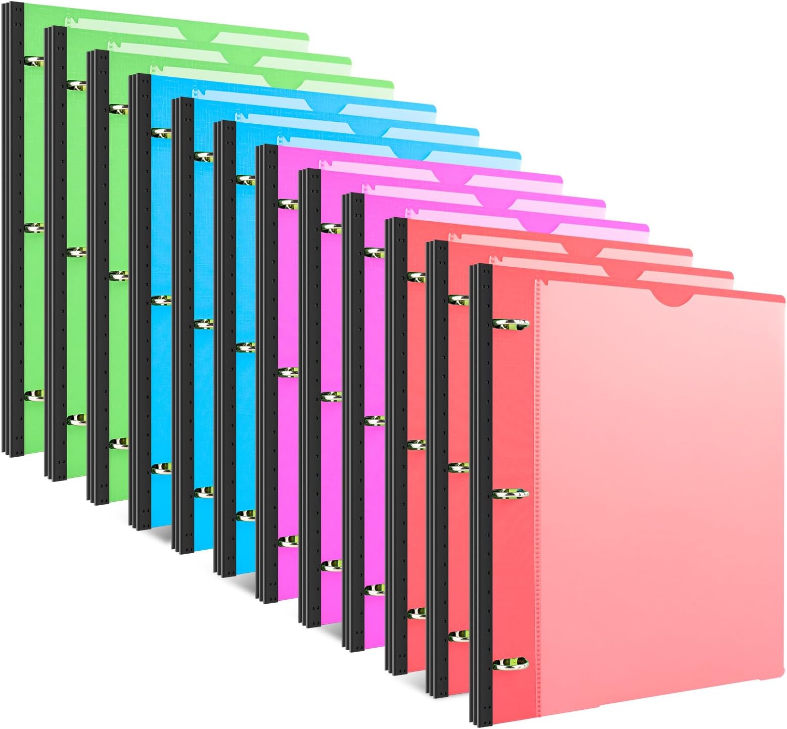 Amazon.com : Brightly Colored Flexible Poly 3-Ring Binders, 1 5 ct ...
