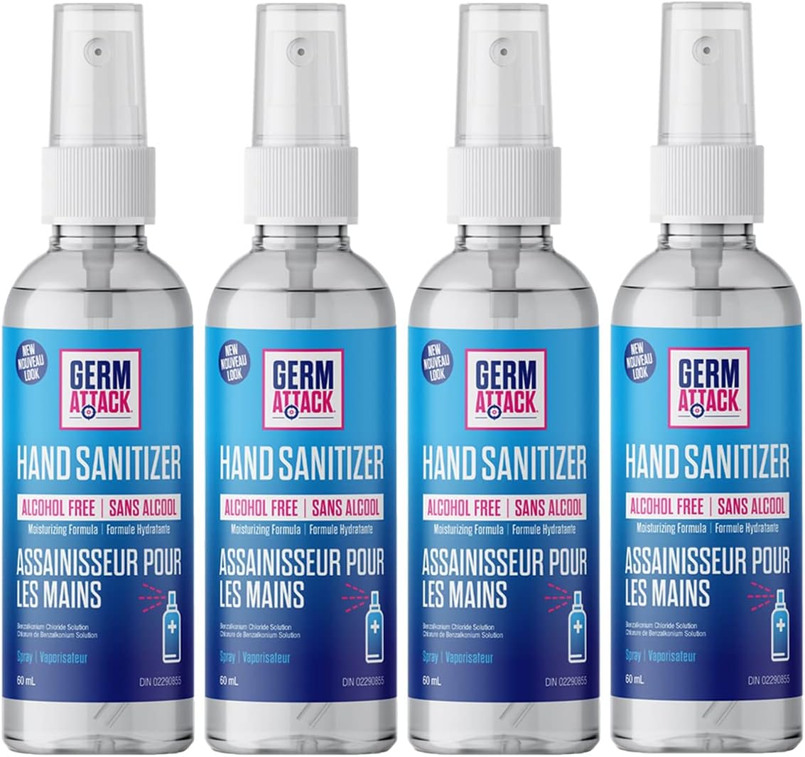 X3 Clean Germ Attack Hand Sanitizer Spray – Alcohol Free and Fragrance ...