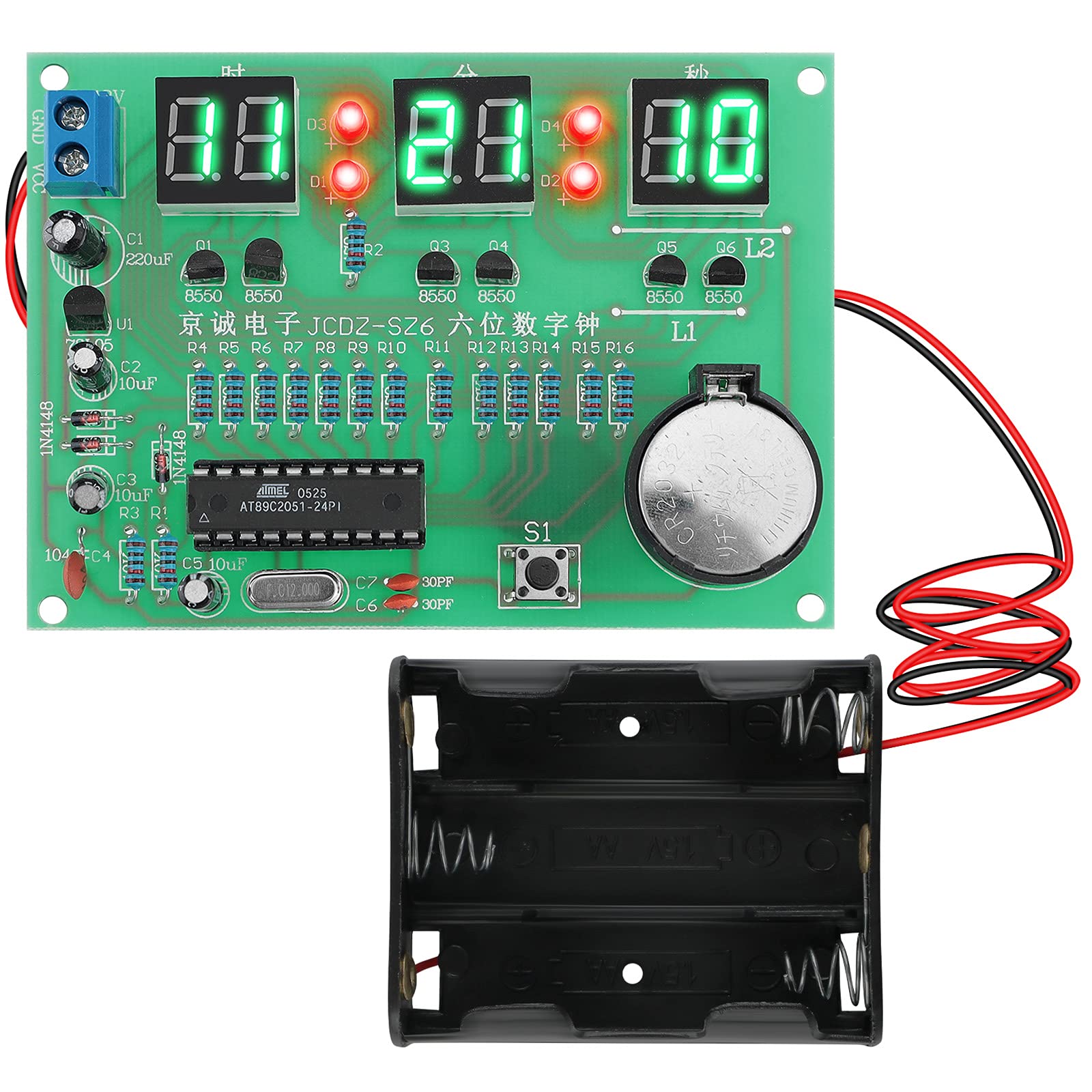 Buy DIY Electronic Clock Module Kit -Seamuing Digital LED Display PCB ...