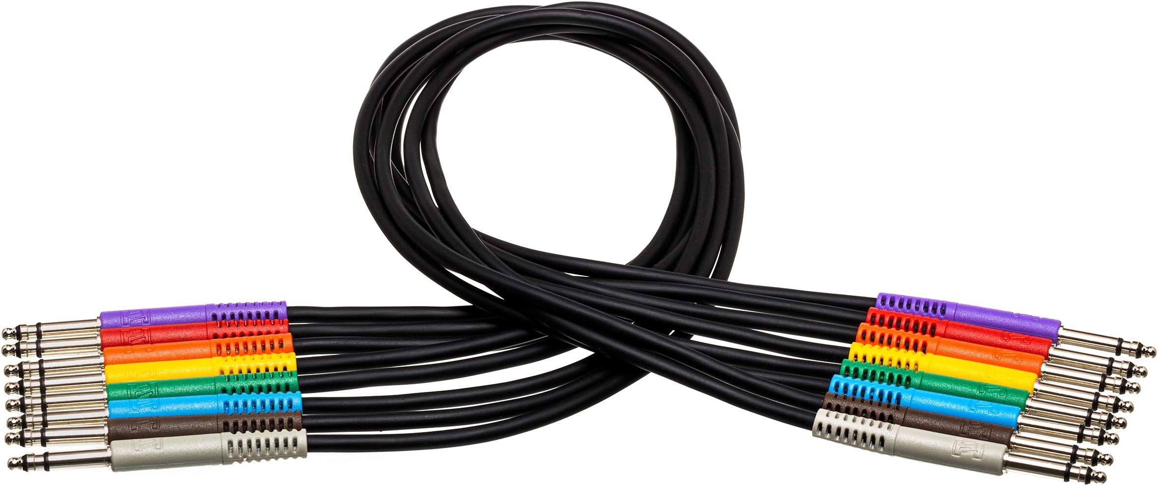 Hosa TTS-830 1ft Patch Cables BANTAM PLUGS Balanced TT TRS to Same ...