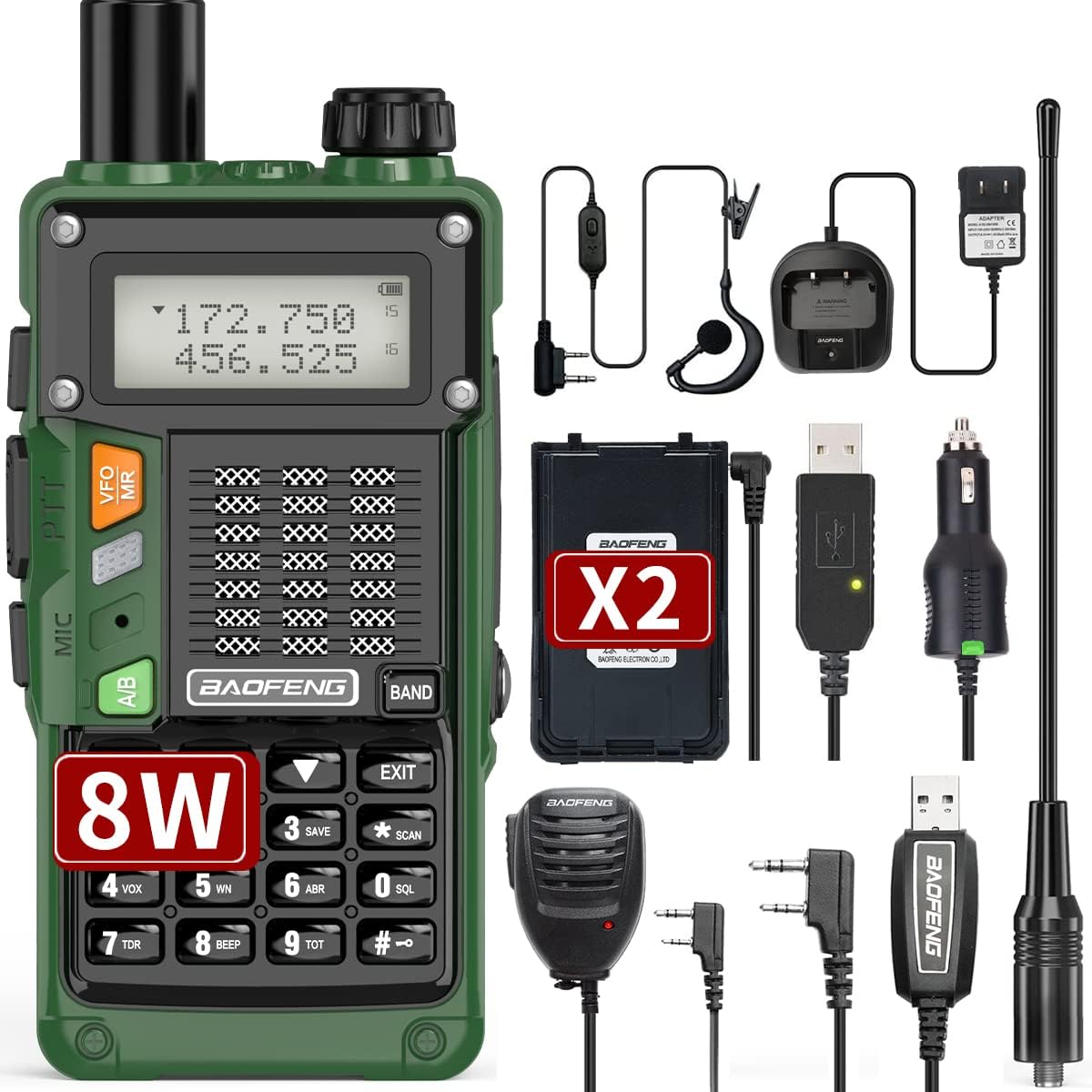 Amazon.com: Baofeng UV-S9 Pro 8W Ham Radio Two Way Radio Handheld ...