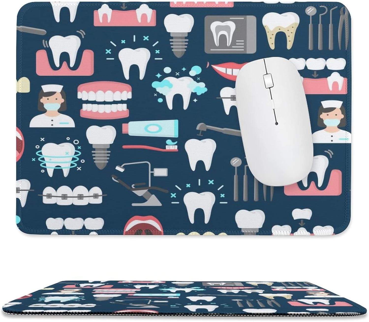 Amazon.com: Dental Dentist Seamless Mouse Pad Square Non-Slip Rubber ...