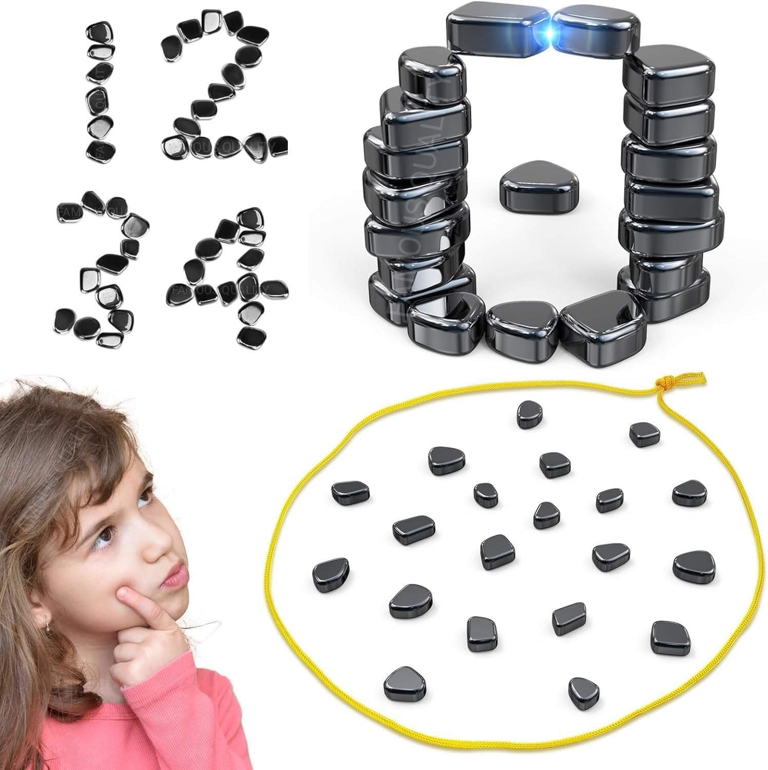 Buy Famous Quality Magnetic Game for Kids & Adults with 24 Magnets & 1 ...