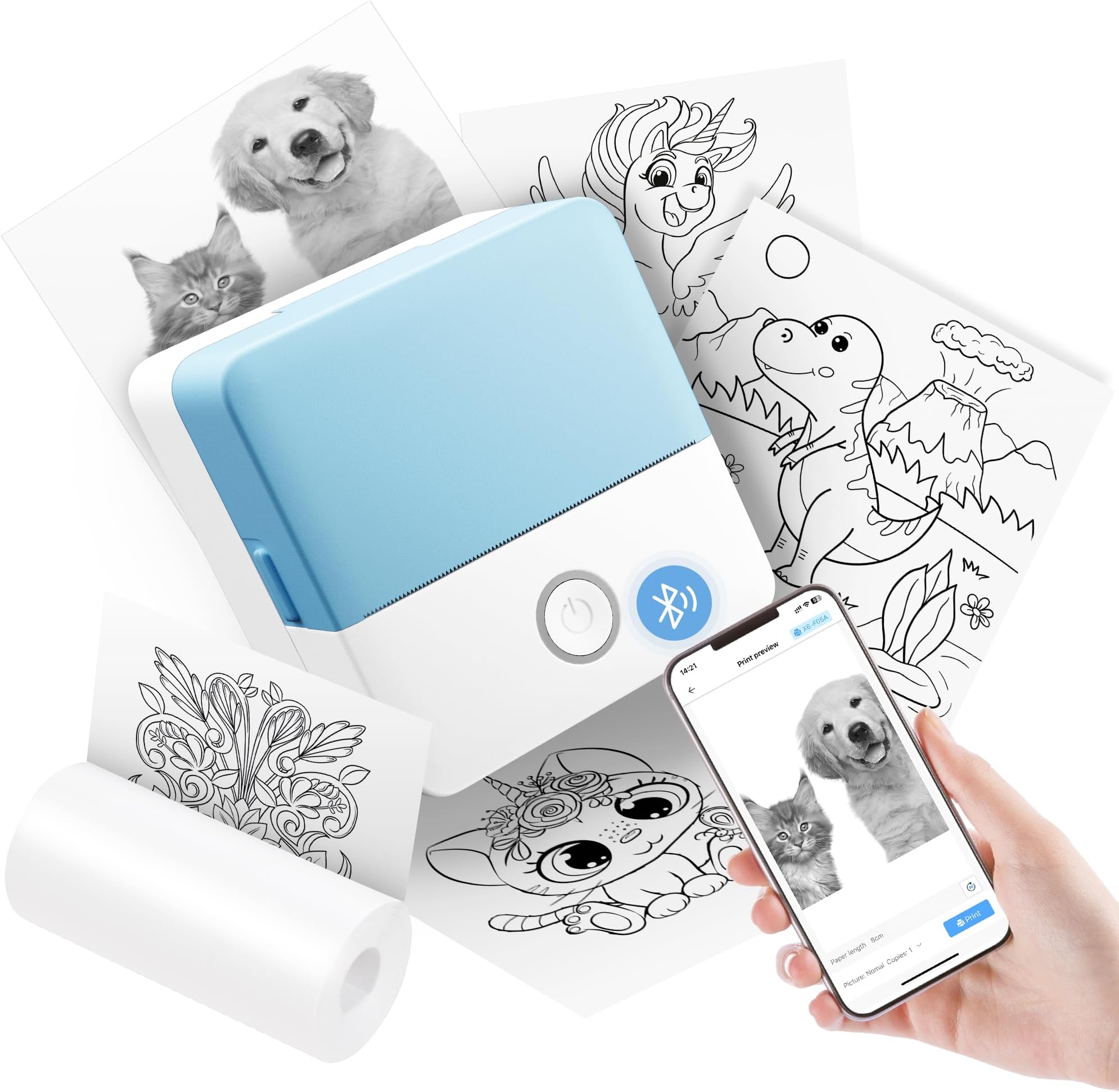 Amazon.com: Notebuddy Mini Sticker Printer Doodle Dash Portable Thermal ...