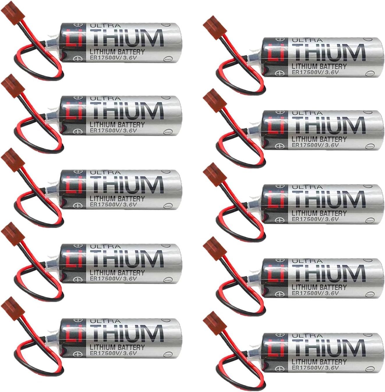 Amazon.com: / 10-Pack / ER6VCT ER6V/3.6V Battery with Small Brown Plug ...