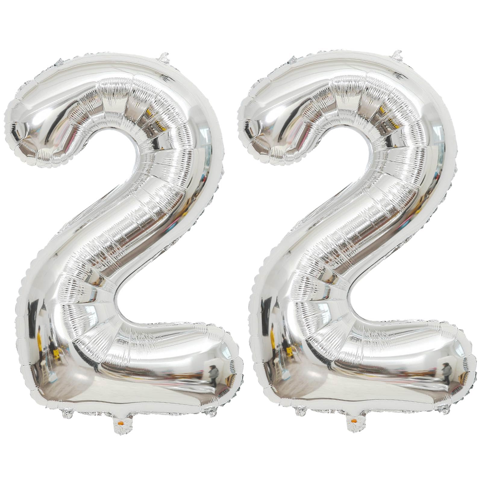 Amazon.com: Large Silver 22 Number Balloons, 40 Inch Jumbo Number 22 ...
