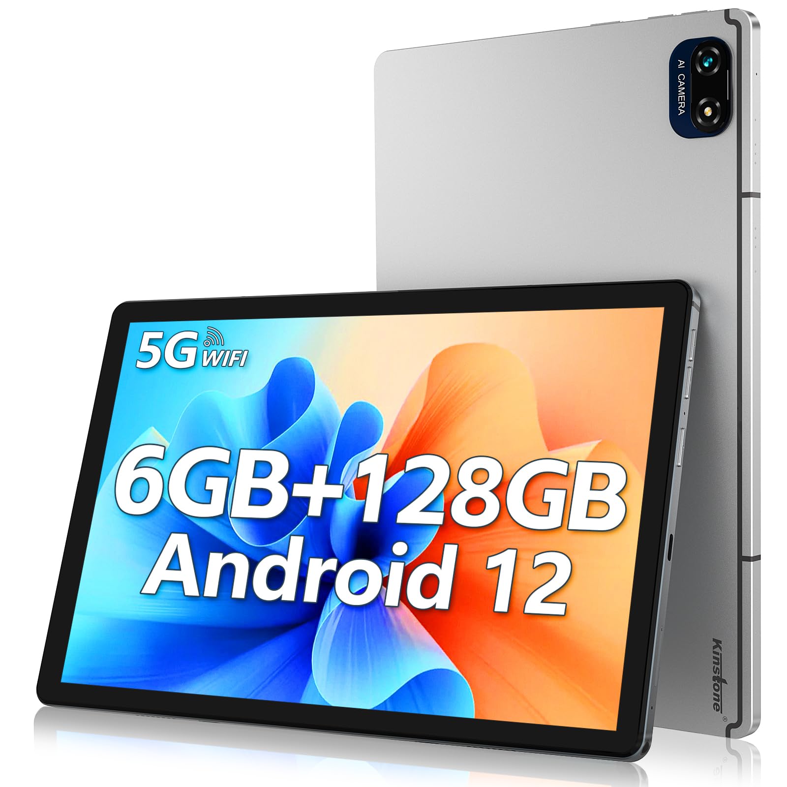 Amazon.com : kinstone Android 12 Tablet with 128GB ROM 1TB Expand,10.1 ...