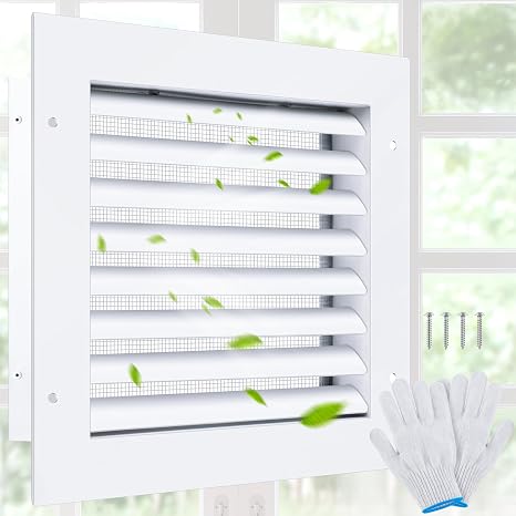 Hicarer Aluminum Gable Vent, Attic Vent Paintable Shed Vents with ...