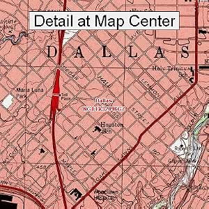 Amazon.com : USGS Topographic Quadrangle Map - Dallas, Texas (Folded ...