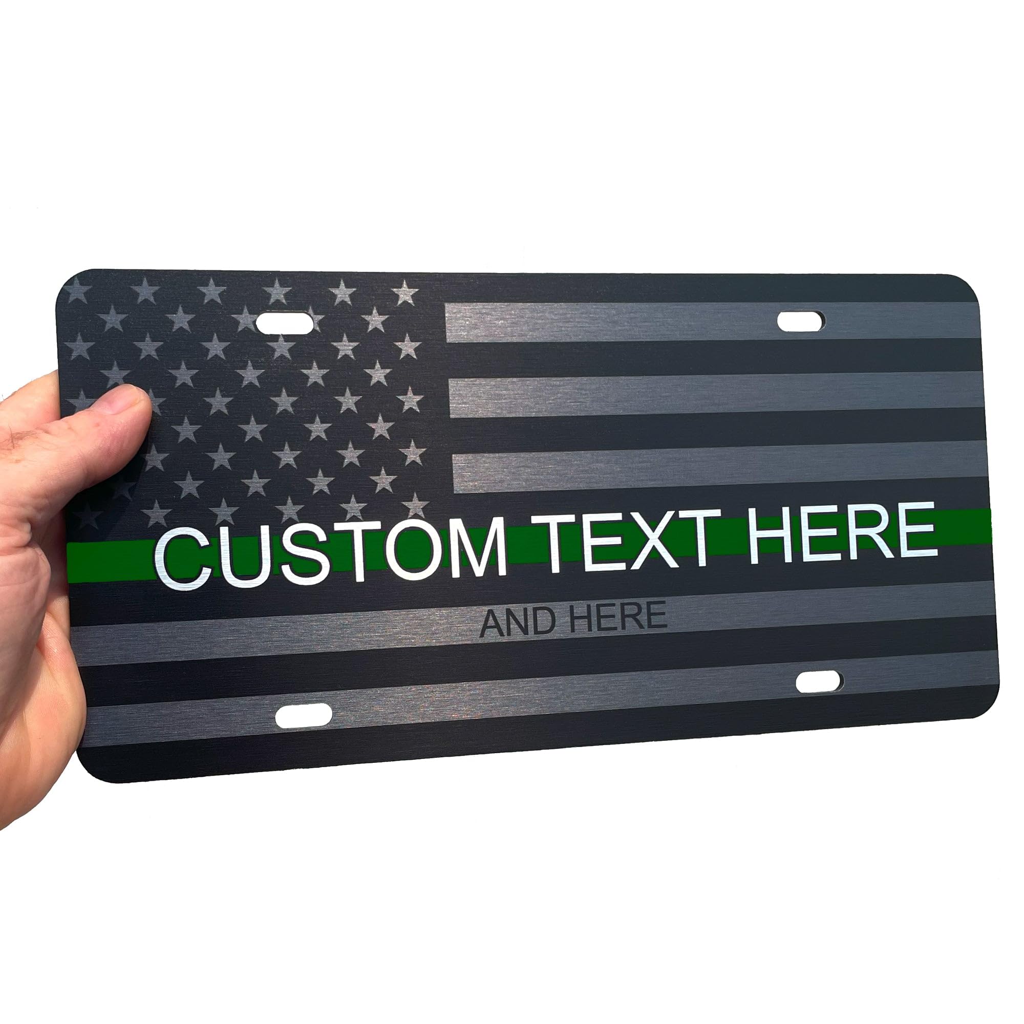 Custom License Plate Frame Metal 2 Custom License Plate Frames - Black ...