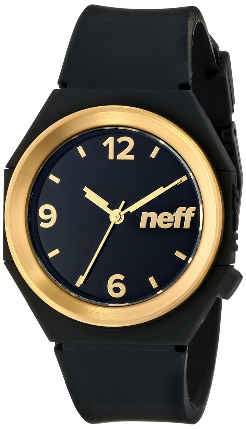 Neff Unisex NF0225BKGD Stripe Analog Display Japanese Quartz Black ...