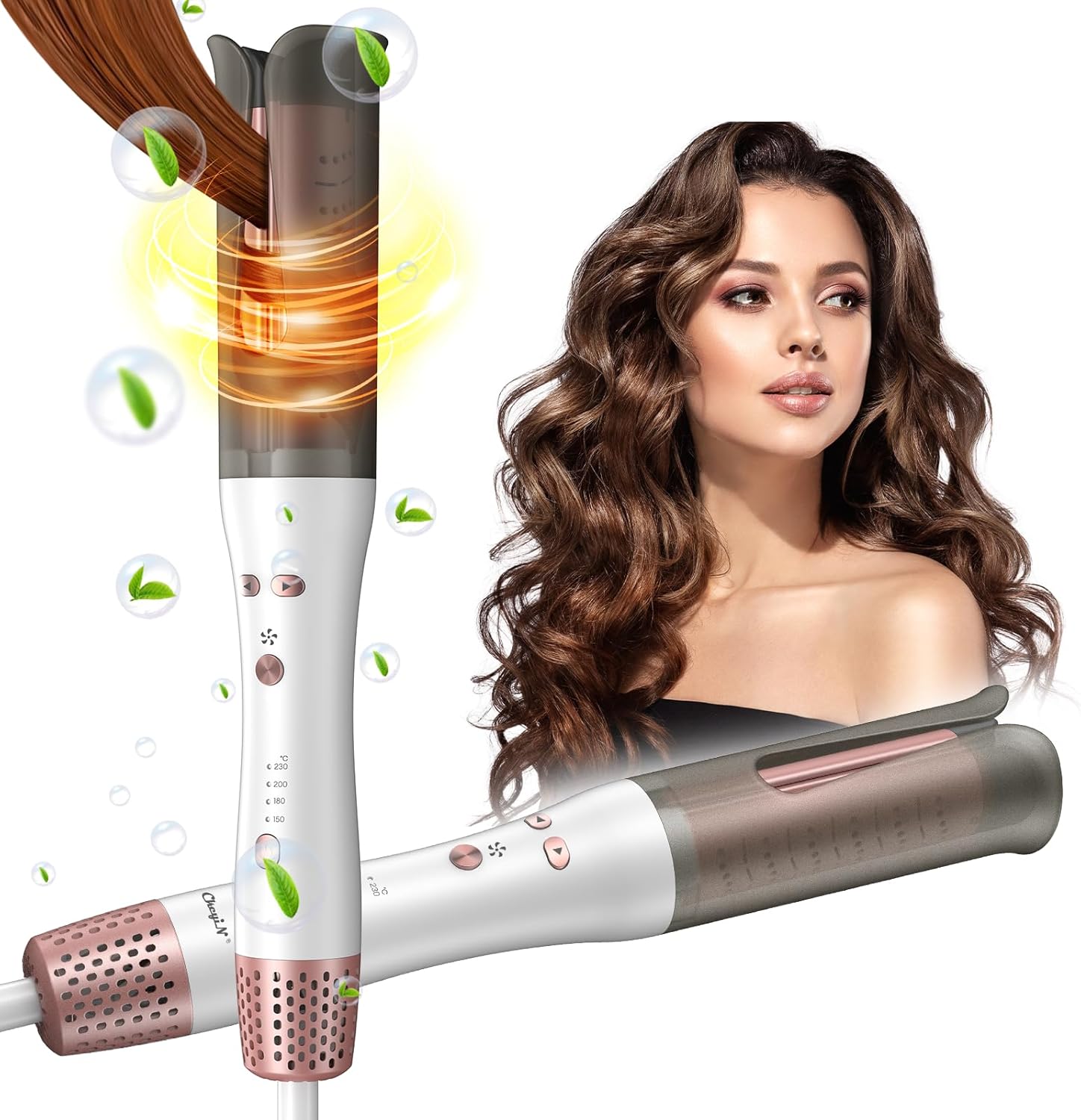 CkeyiN Automatic Hair Curler – Innovative Rotating Curling Wand Iron ...