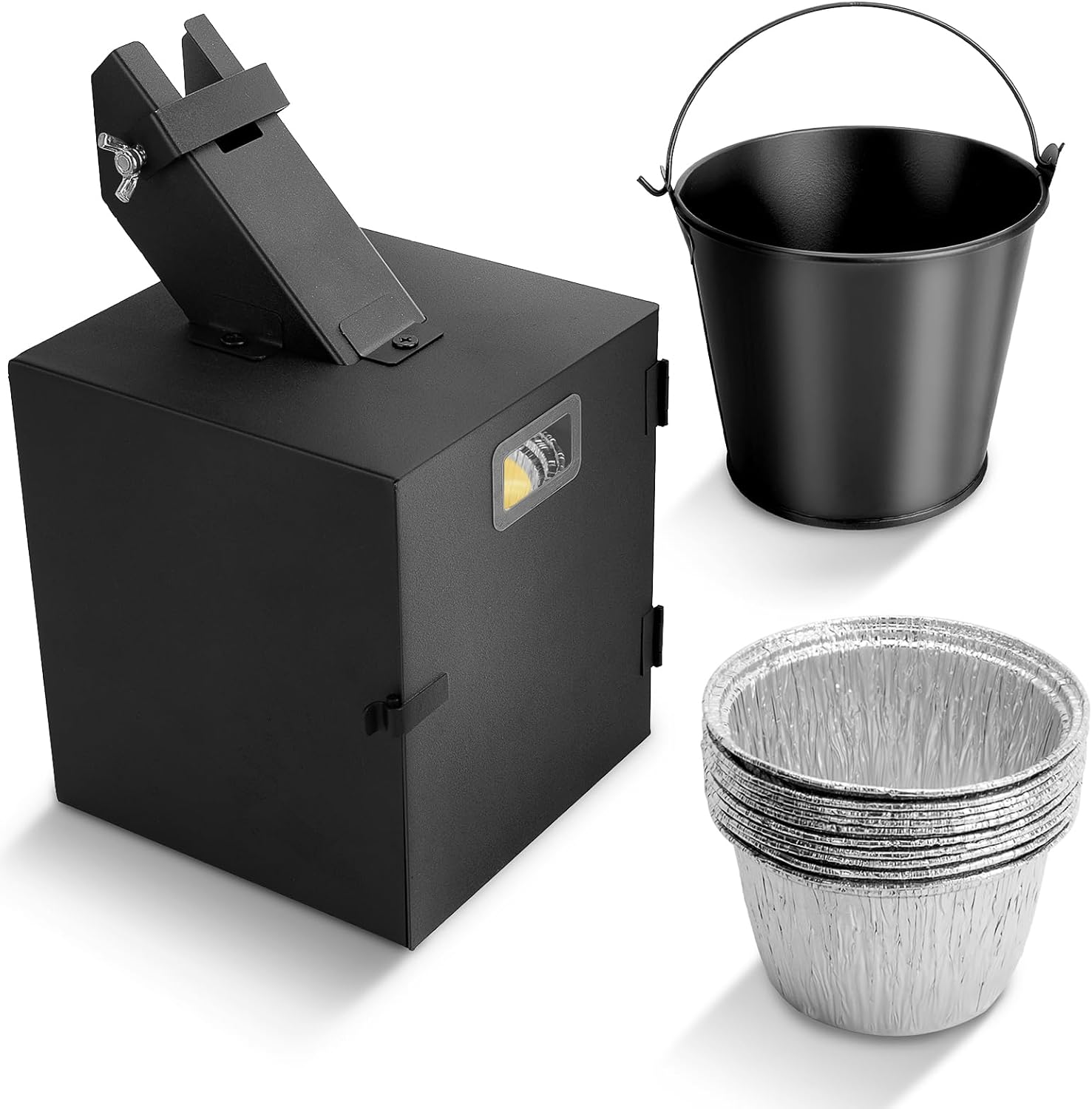 Grease Bucket with Lid & 10Pcs Liners: Upgraded Drip Bucket Easy Clean ...
