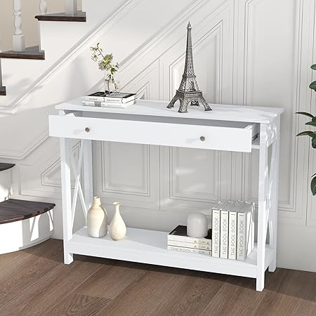 Amazon.com: Prosumer's Choice White 2-Tier 2-Drawer Compact Sofa and ...
