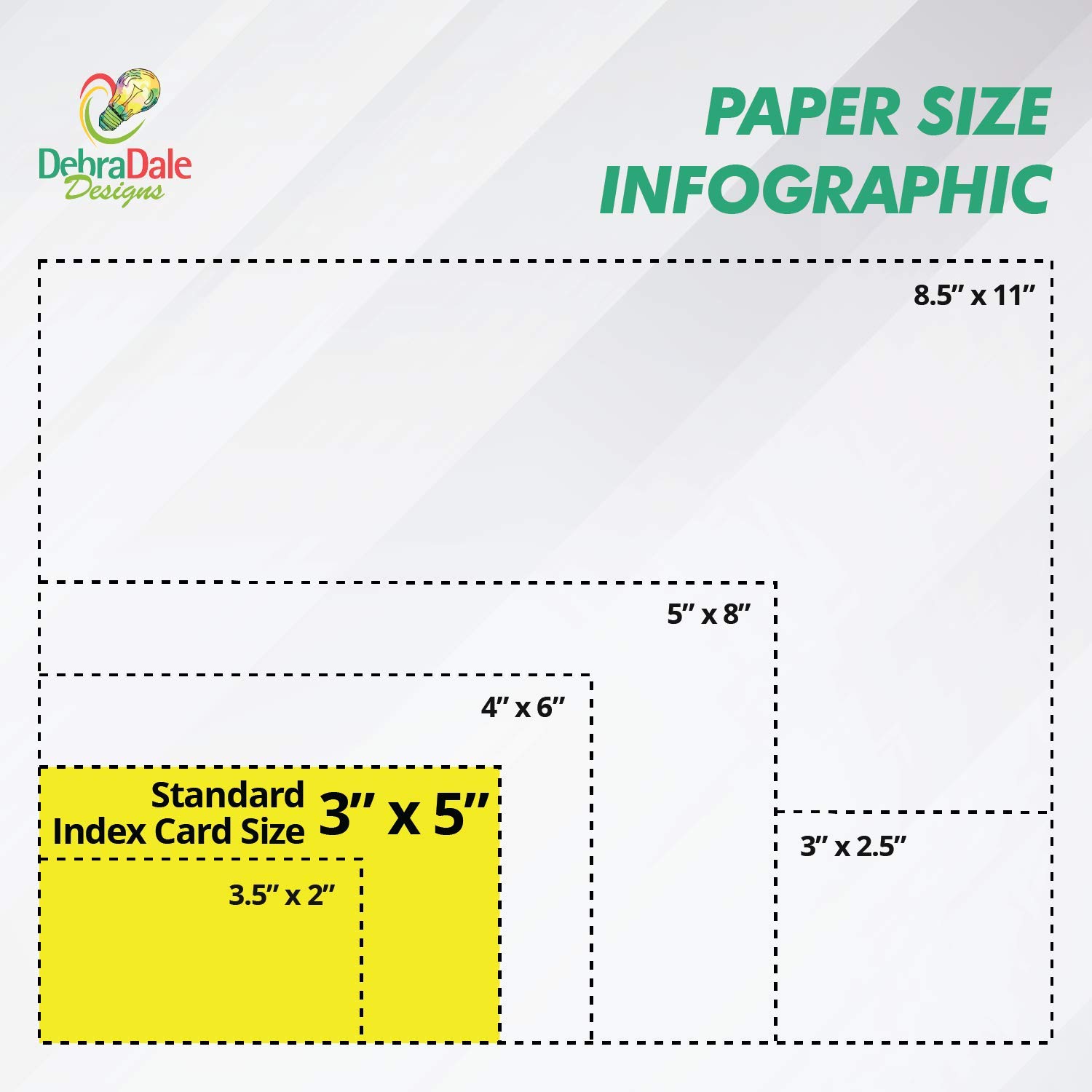 Common Index Card Sizes