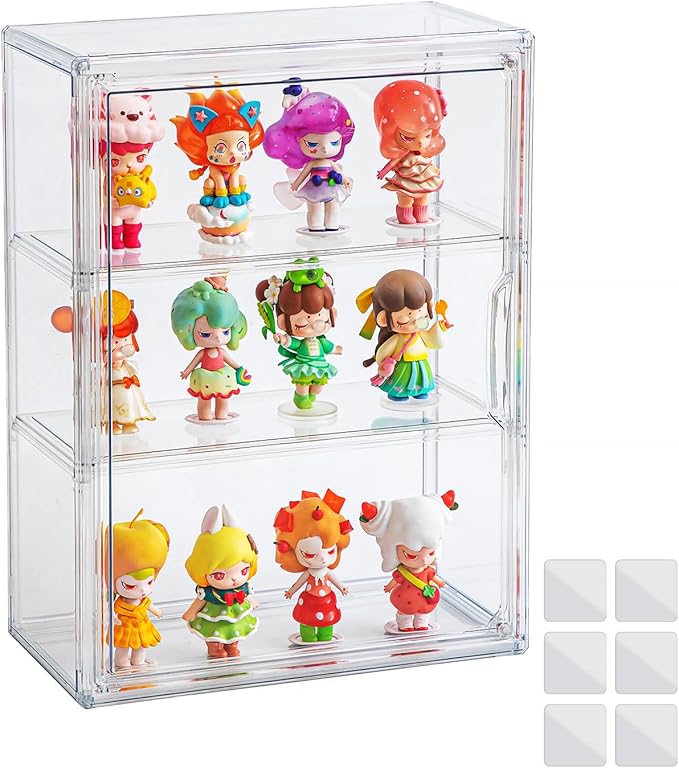 Amazon.com: 2 Pack Clear Display Case for Figures with Magnetic Door ...