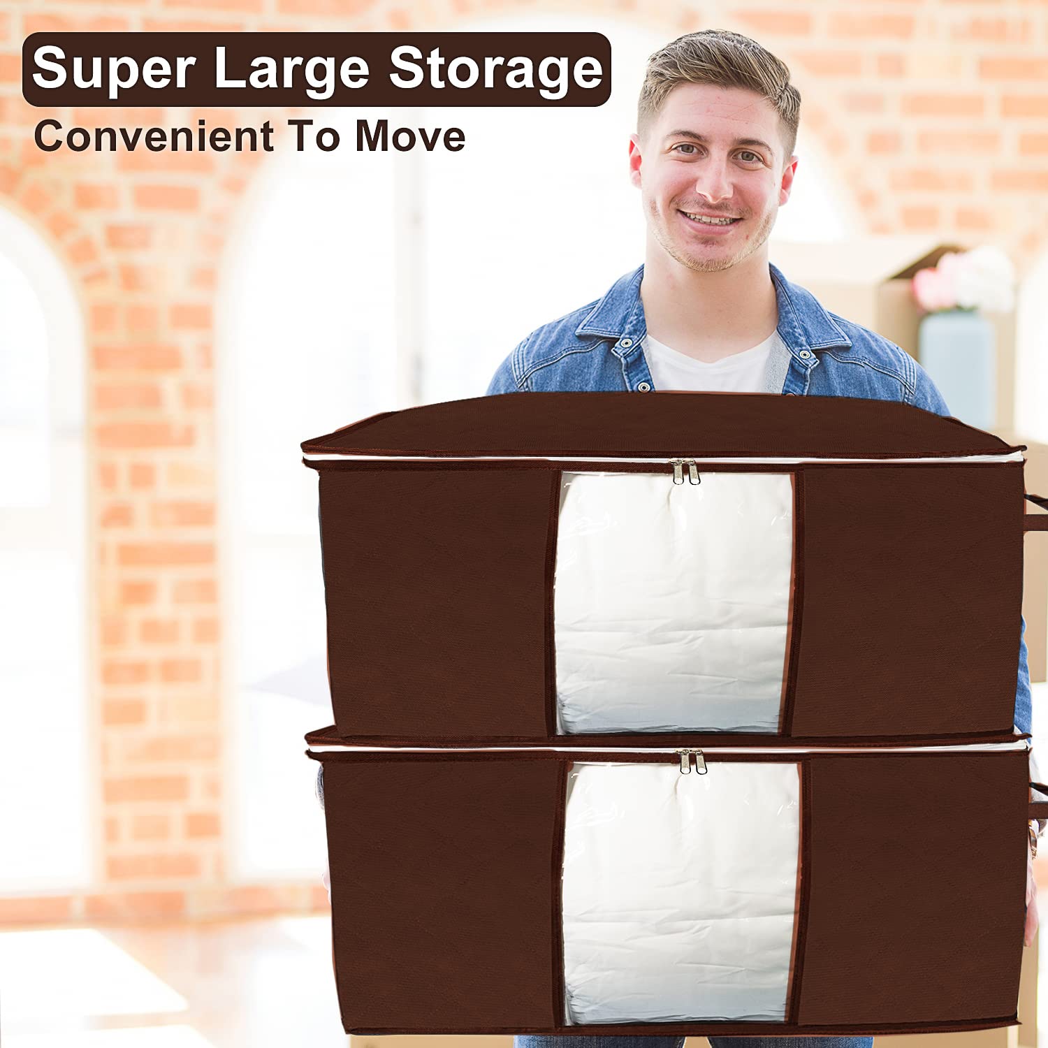 Ragestor ppliessu 90L large clothes storage container closet organizer ...