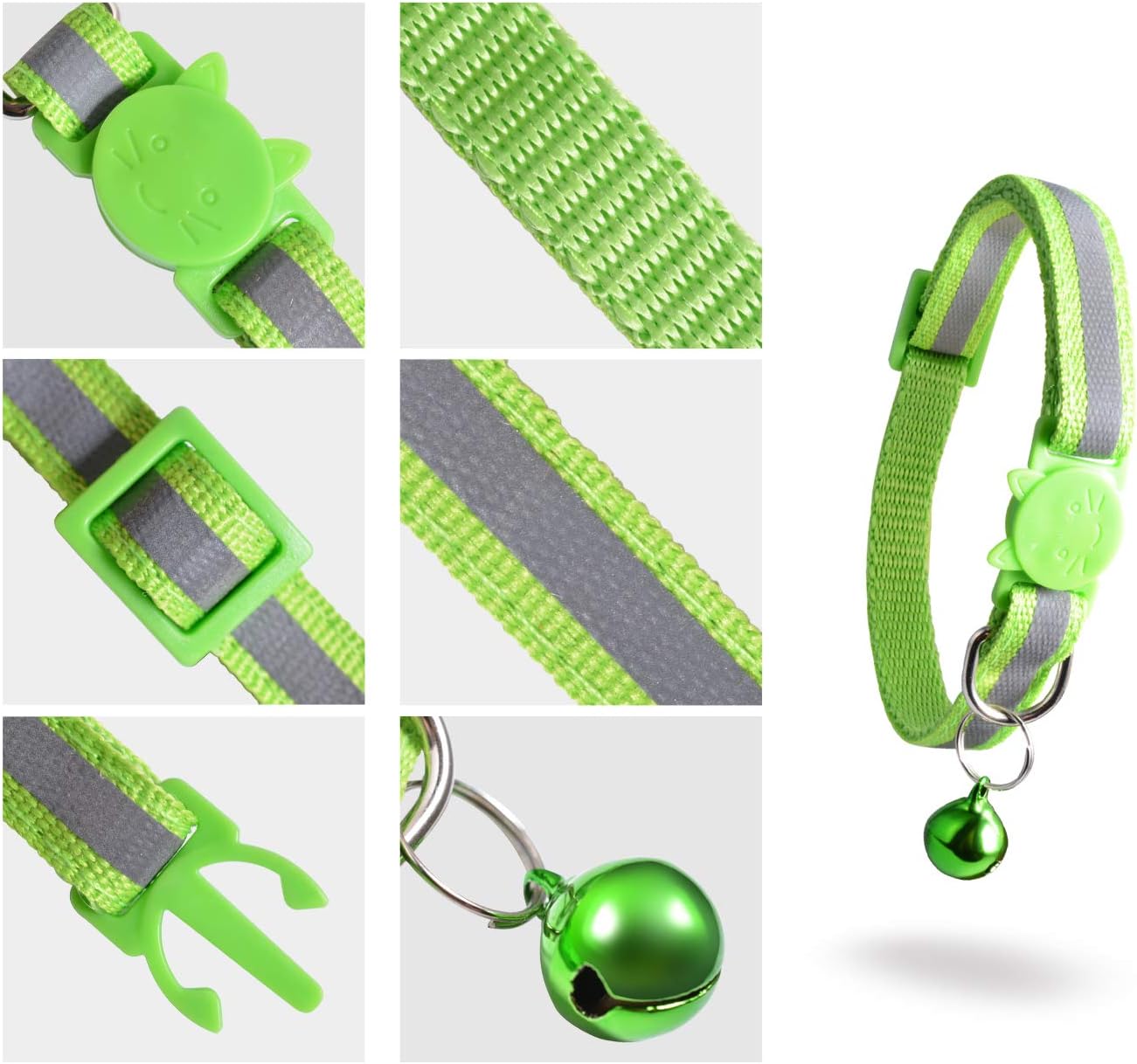Reflective Cat Collars with Bells and Safety Release 12 pack & 2 pack ...
