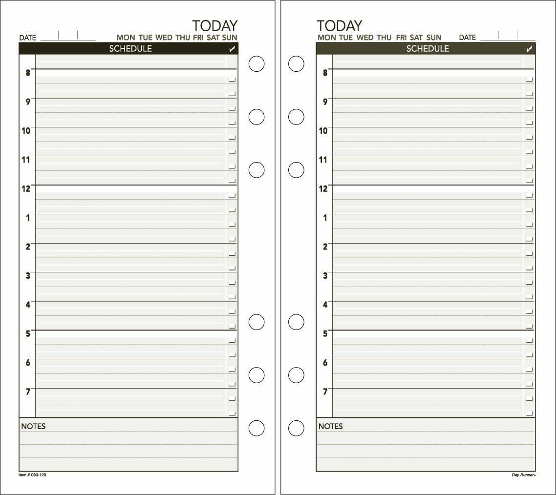 Amazon.com : Day Runner Undated Today Daily Refill, 3.75 x 6.75 Inches ...