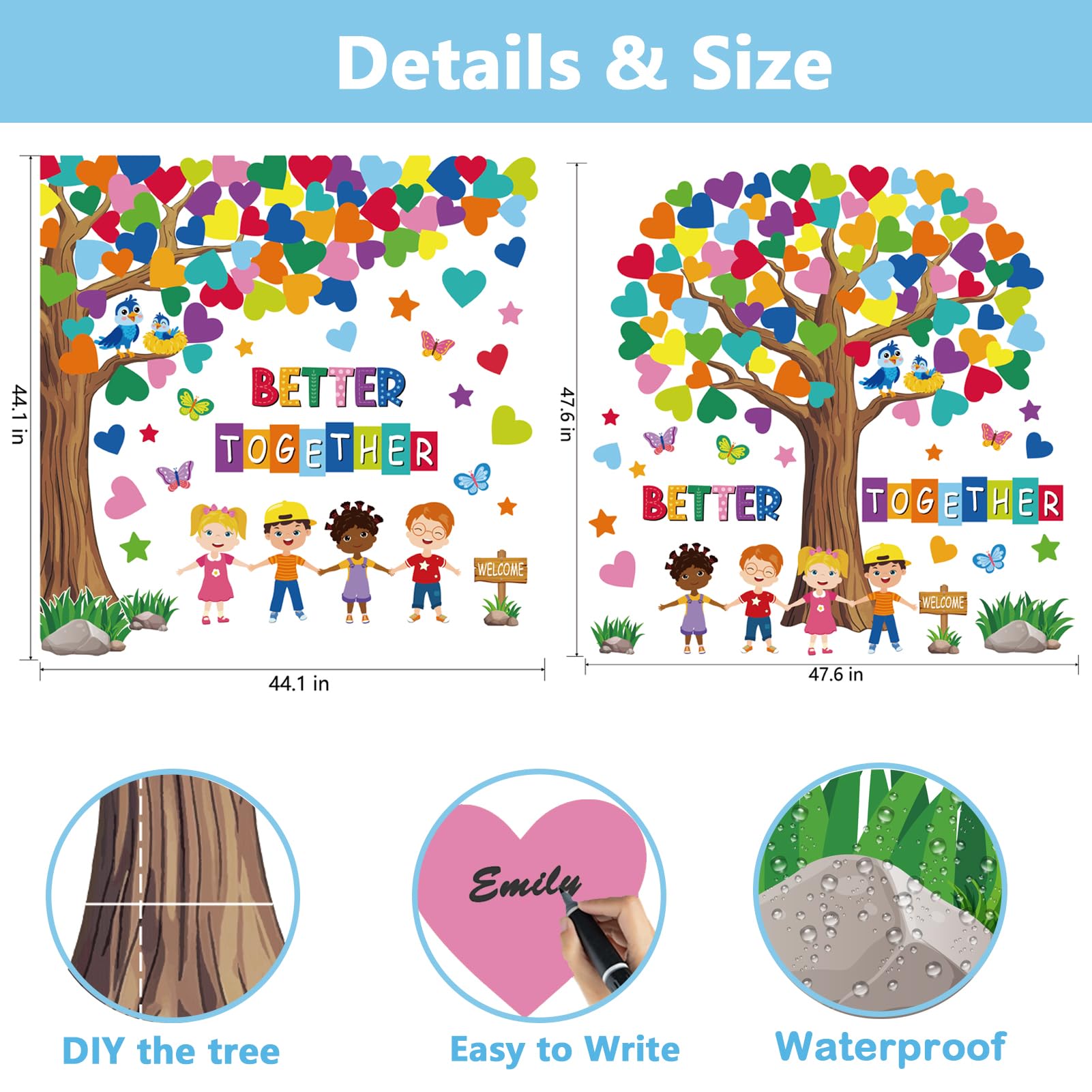 Snapklik.com : 108 Sheet Tree Bulletin Board Set - Classroom Tree ...