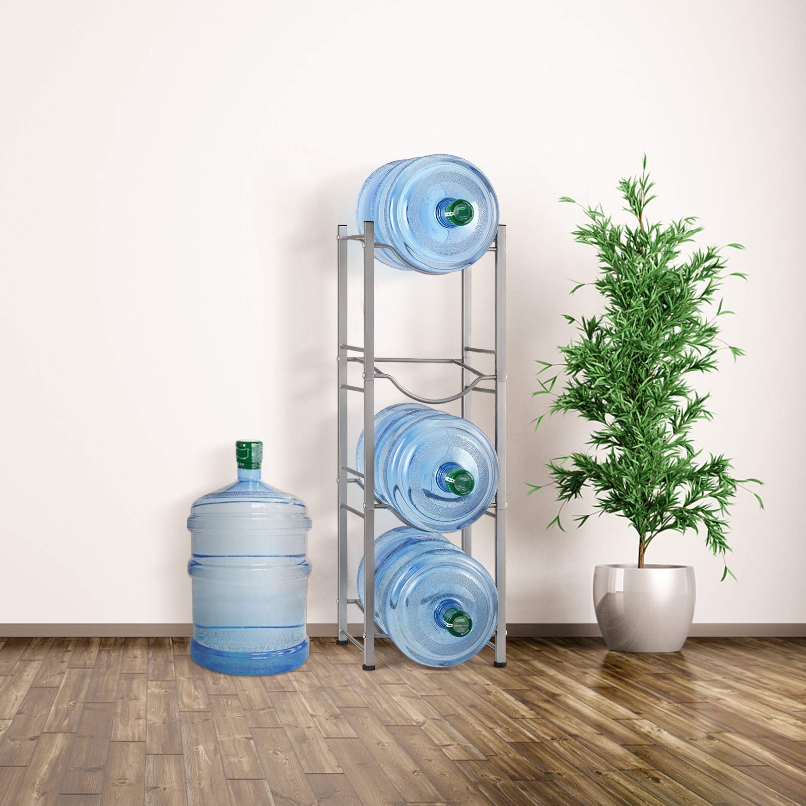 Water Bottle Holder 4-Tier Cooler Jug Rack, 5 Gallon Water Bottle ...