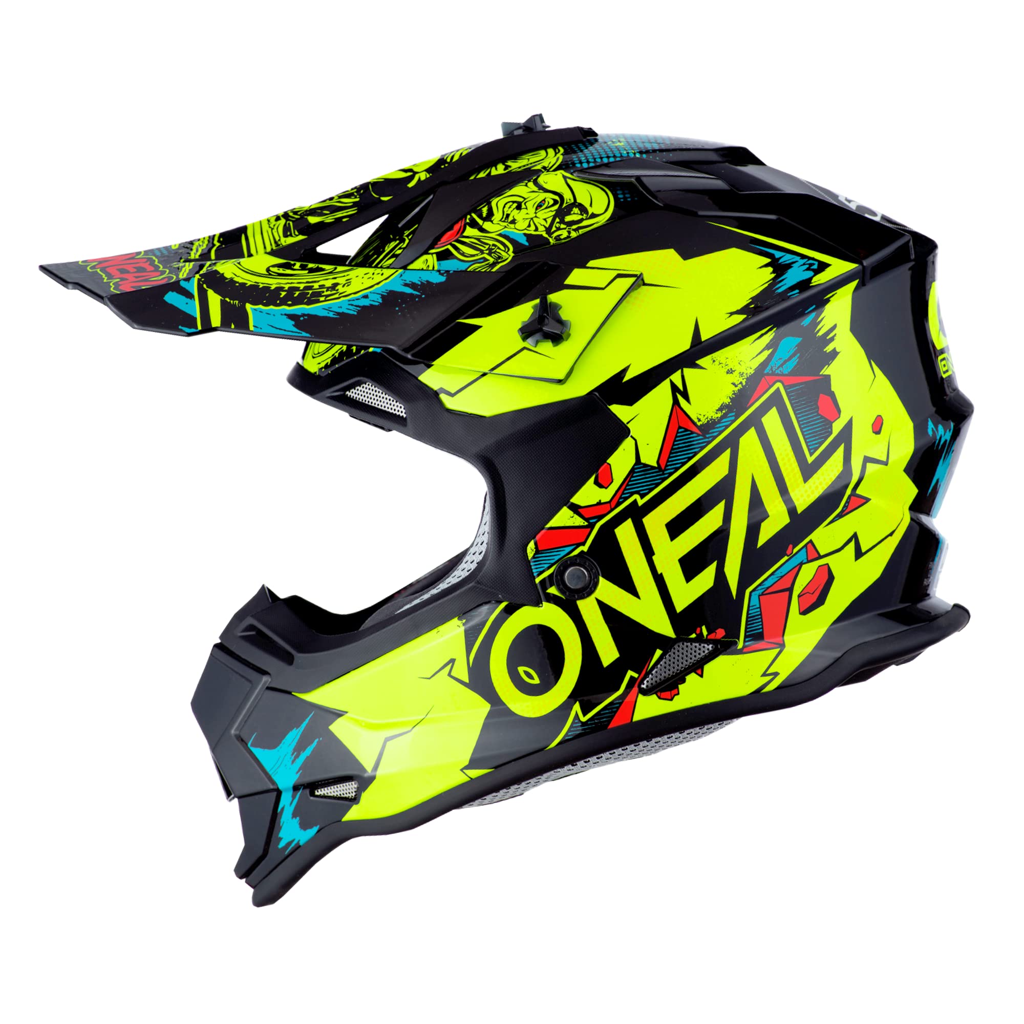 O'Neal 0200-463 2SRS Youth Helmet Villian, Neon Yellow, M