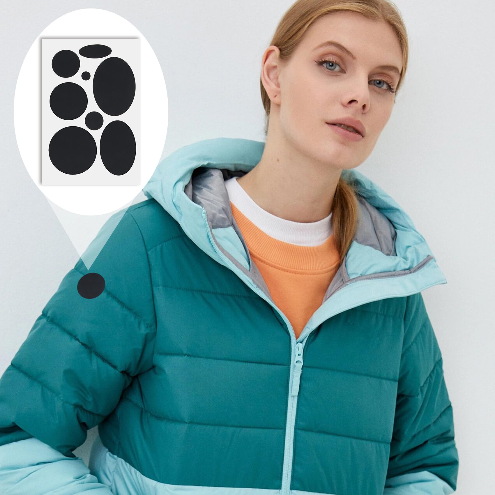 Snapklik.com : 40pcs Puffer Down Jacket Repair Patches, 5 Sheets ...