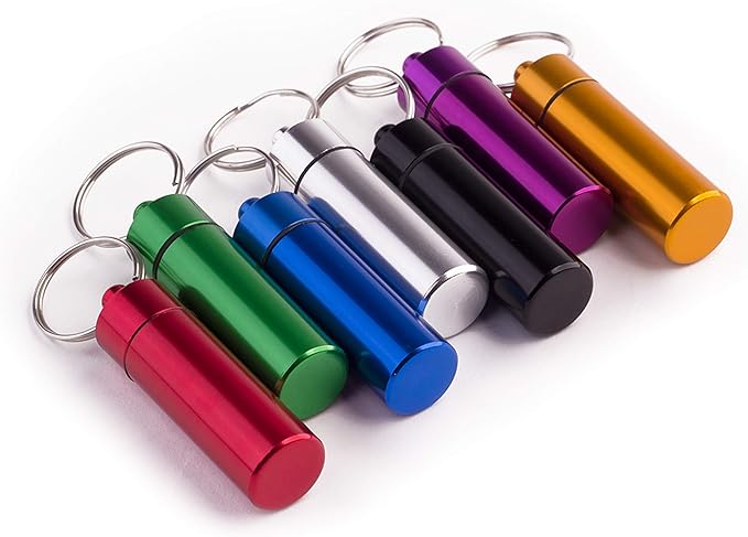 Amazon.com: BEADNOVA Pill Holder Keychain Portable Pill Case Small ...