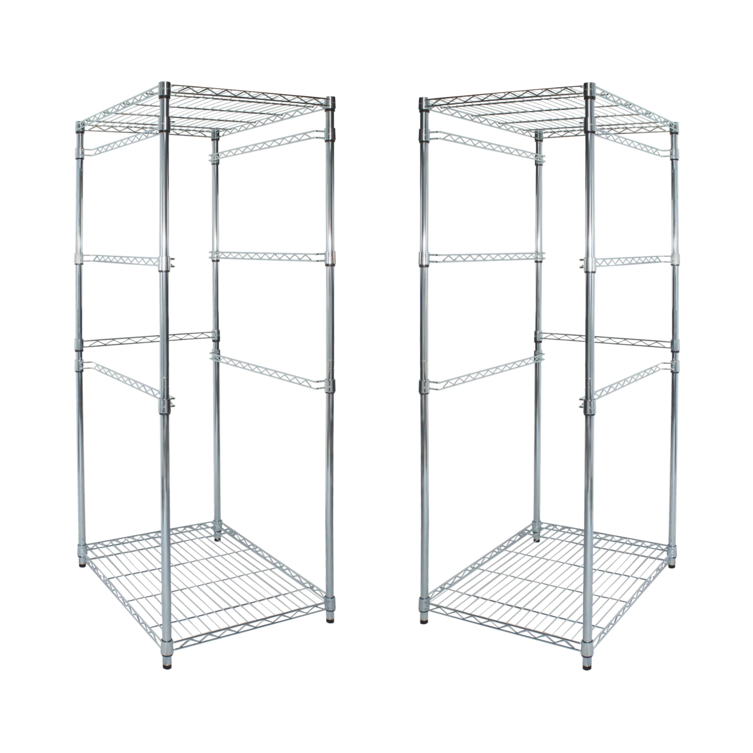Amazon.com: SafeRacks 2 Pack 5-Tier Steel Tote Rack - Maximize Space ...