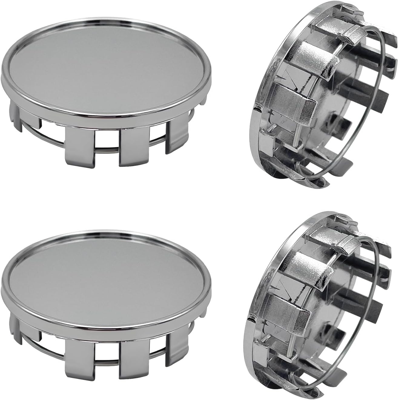 Sylvil 4PCS Wheel Center Caps, 2.13 Inch (54mm) Outer Diameter, 1.97 ...