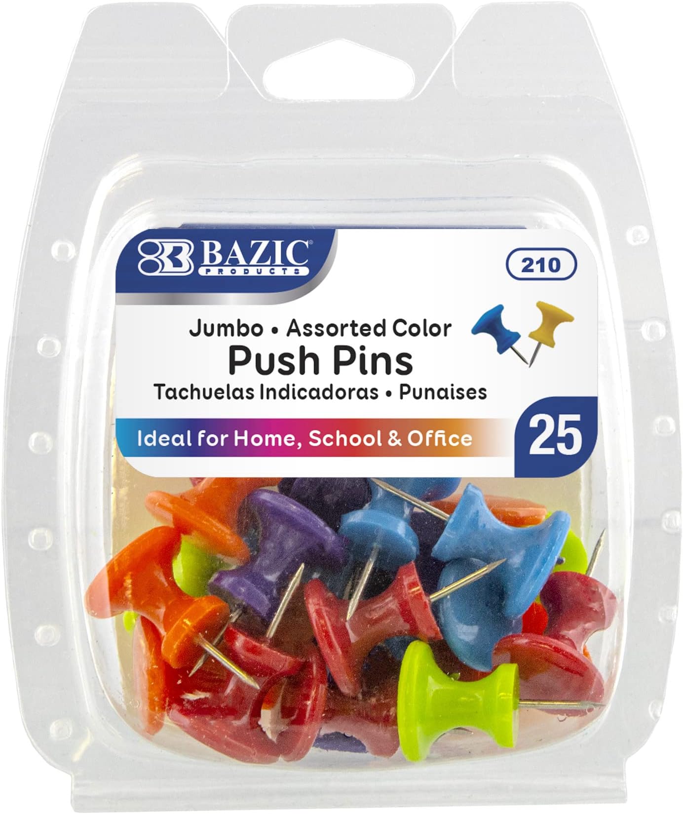 Amazon.com: CraftyCrocodile 25 Giant Push Pins - Green, White, Yellow ...