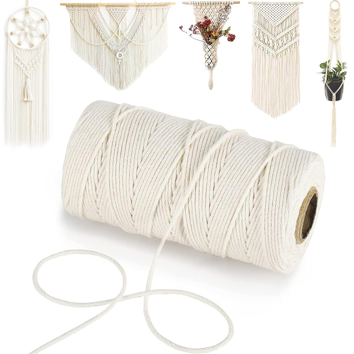 LCHYI 100 M Cooking Twine, Natural White Twine String, Kitchen Twine ...