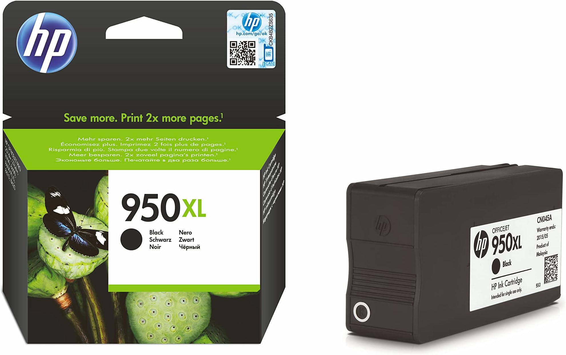 HP 950XL/951XL Pack de 4 Cartouches d'Encre Noir, Cyan, Magenta et ...