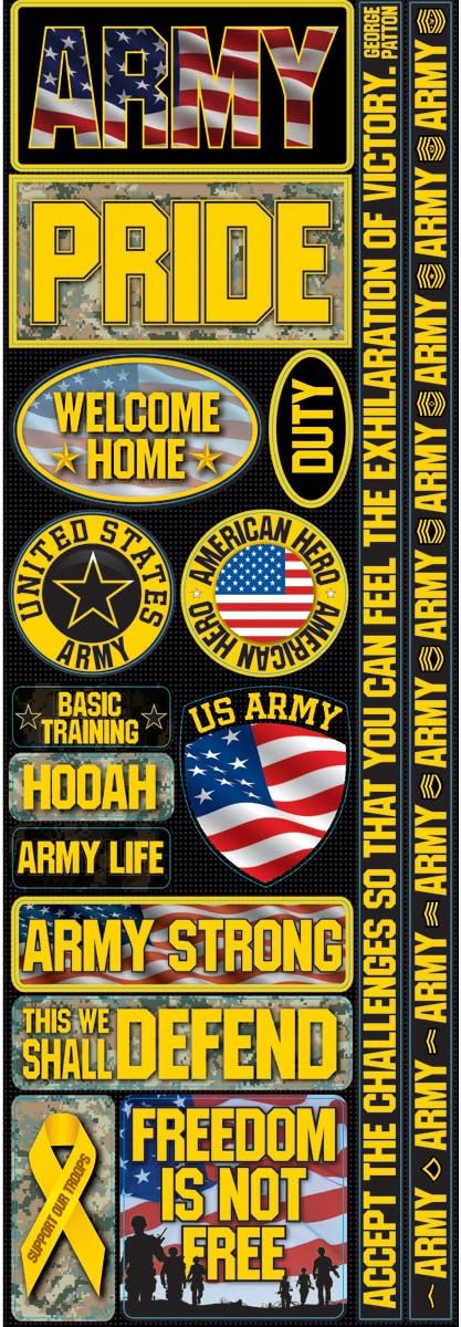 Amazon.com: Army Military Stickers - 2 Sheets Scrapbooking