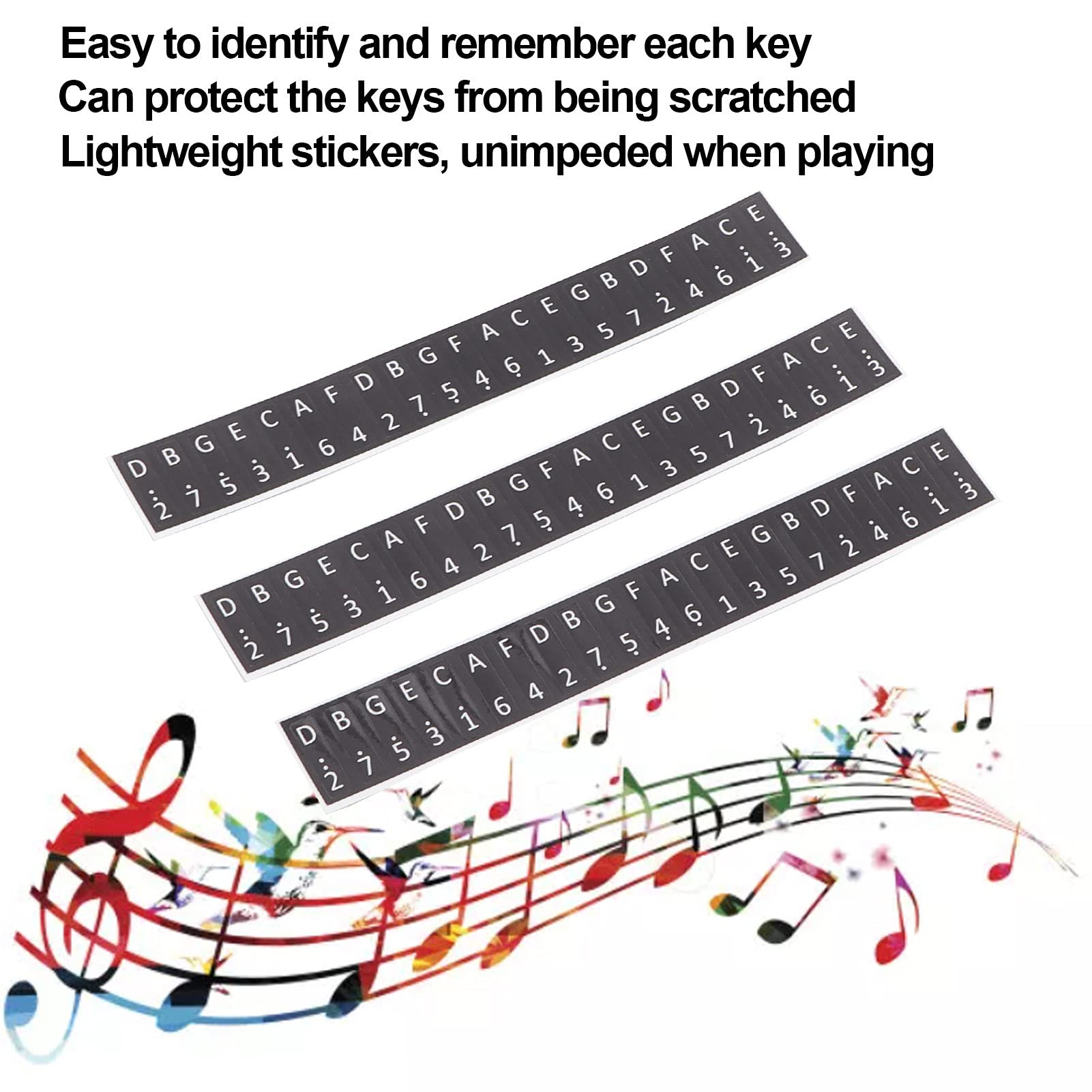 Snapklik.com : Kalimba Keyboard Notes Stickers Eye Catching Desig Thumb ...