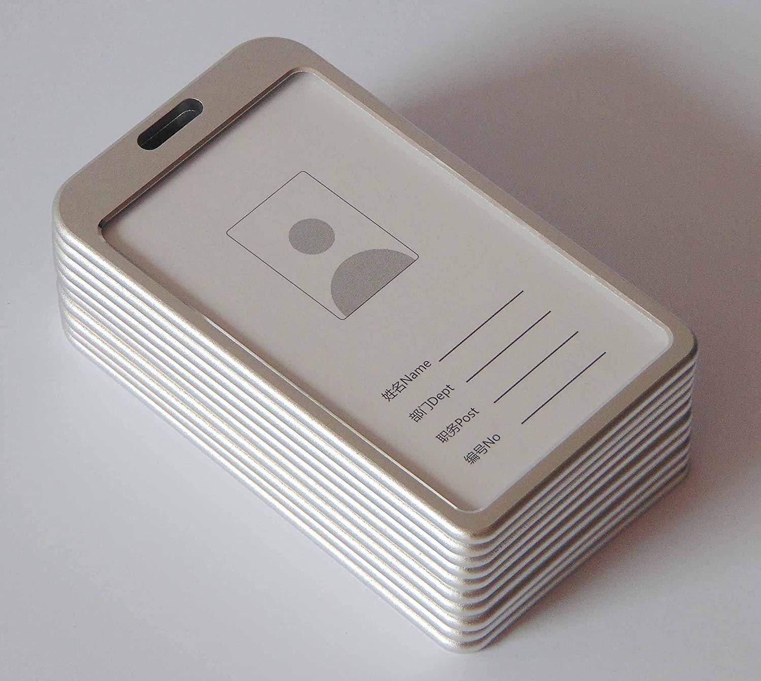 Lazybeee i Cards-Natural Hard Metal (Aluminum Alloy) ID Card Holder ...