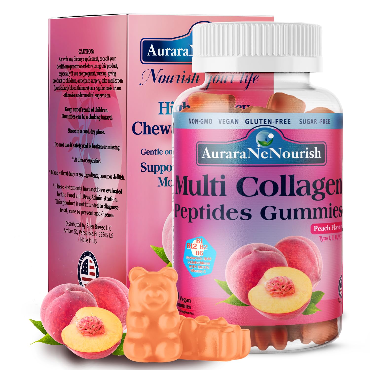 Amazon.com: Multi Collagen Peptides Gummies, Sugar Free Hydrolyzed ...