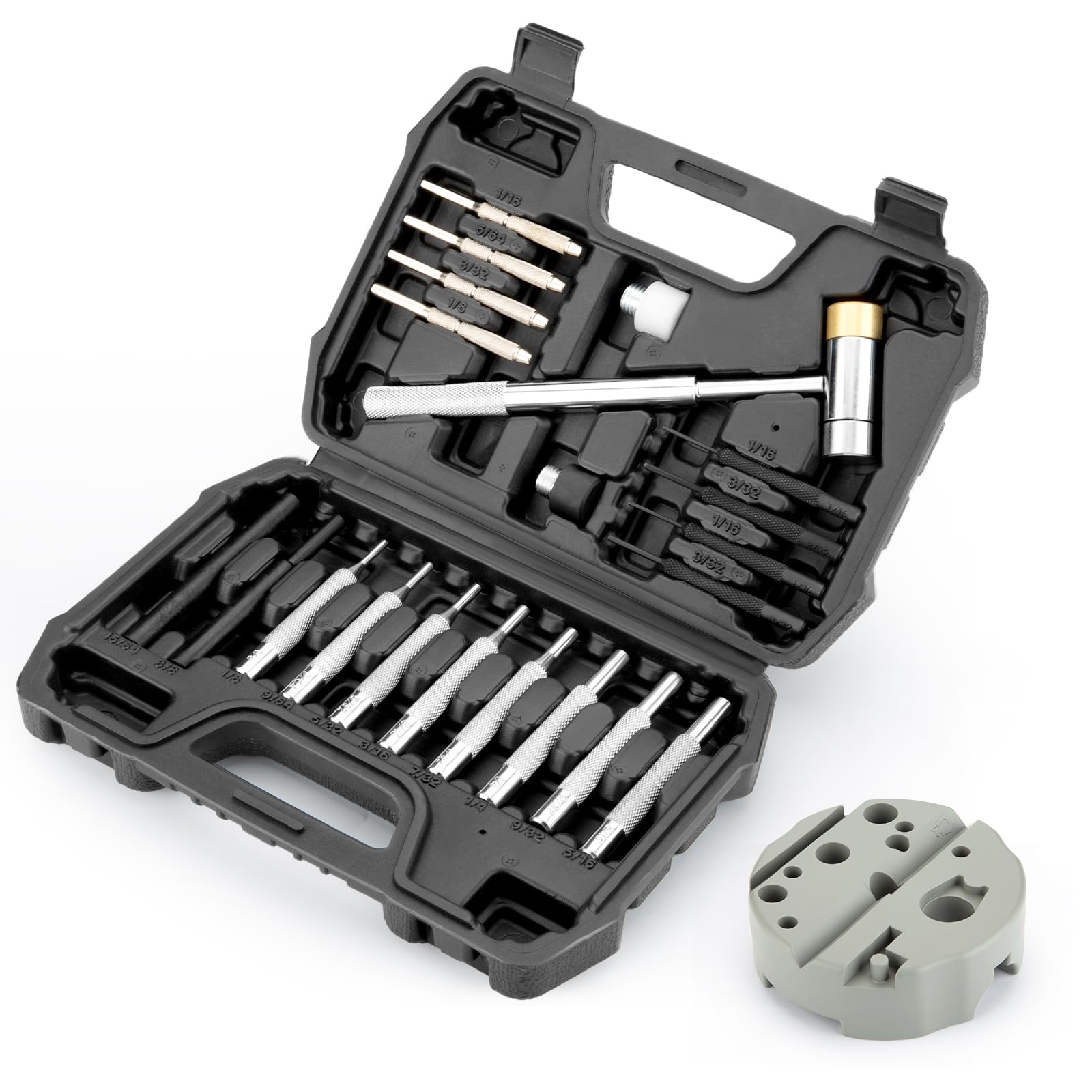 Snapklik.com : Tlimus Punch Set, 22-Piece Pin Punches And Hammer