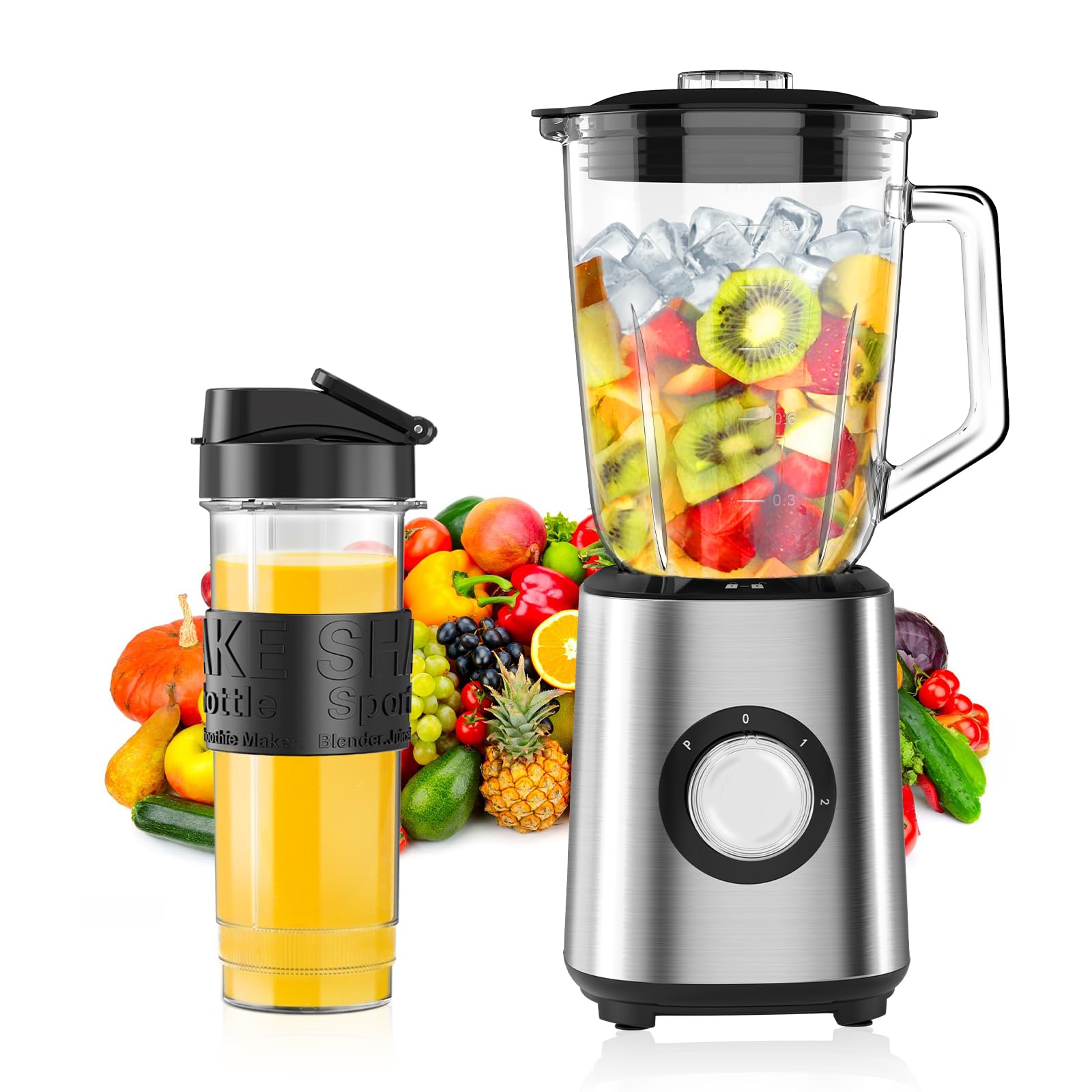 Amazon.de: Standmixer, Smoothie Maker, 700W Blender, Mixer Smoothie ...